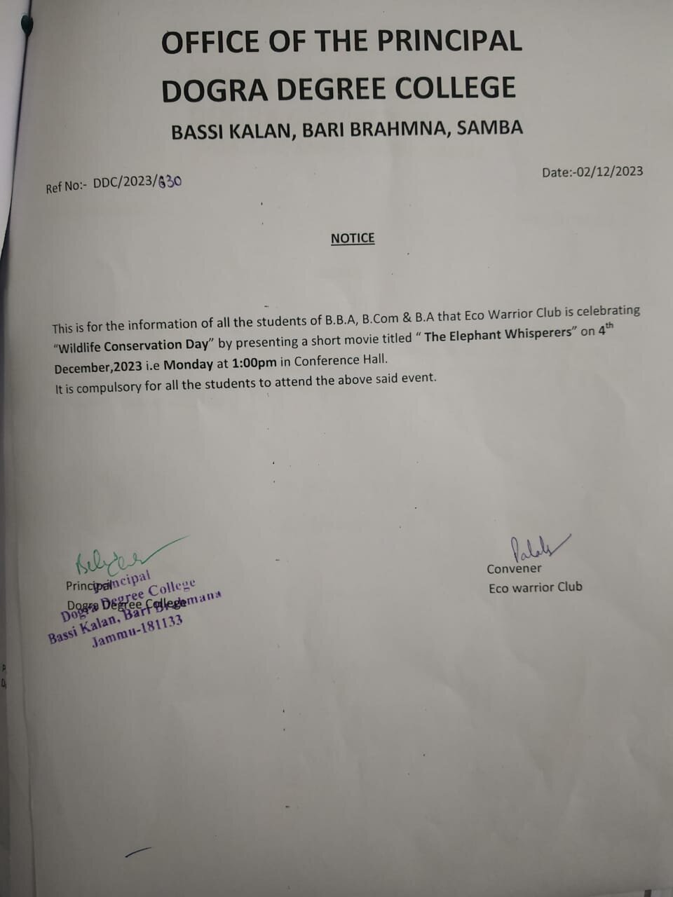 DOGRA DEGREE COLLEGE