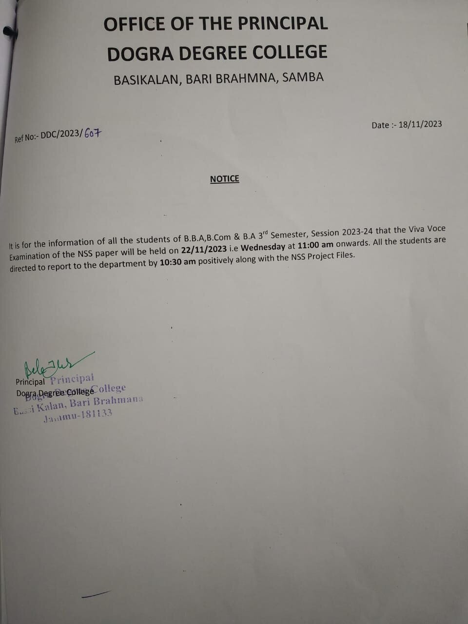 DOGRA DEGREE COLLEGE