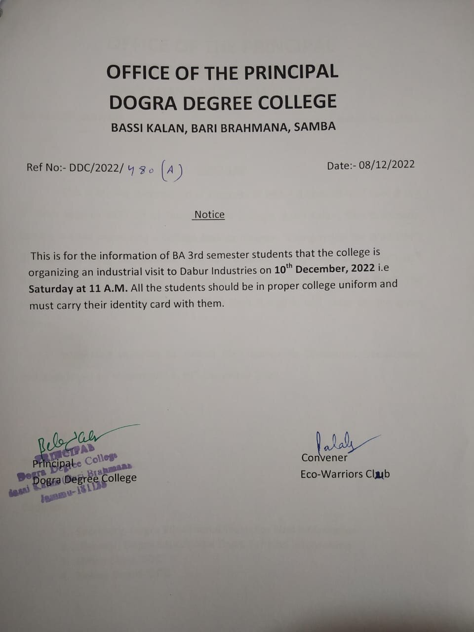 DOGRA DEGREE COLLEGE