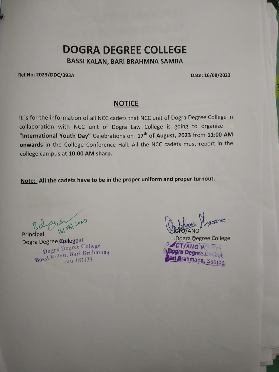 DOGRA DEGREE COLLEGE