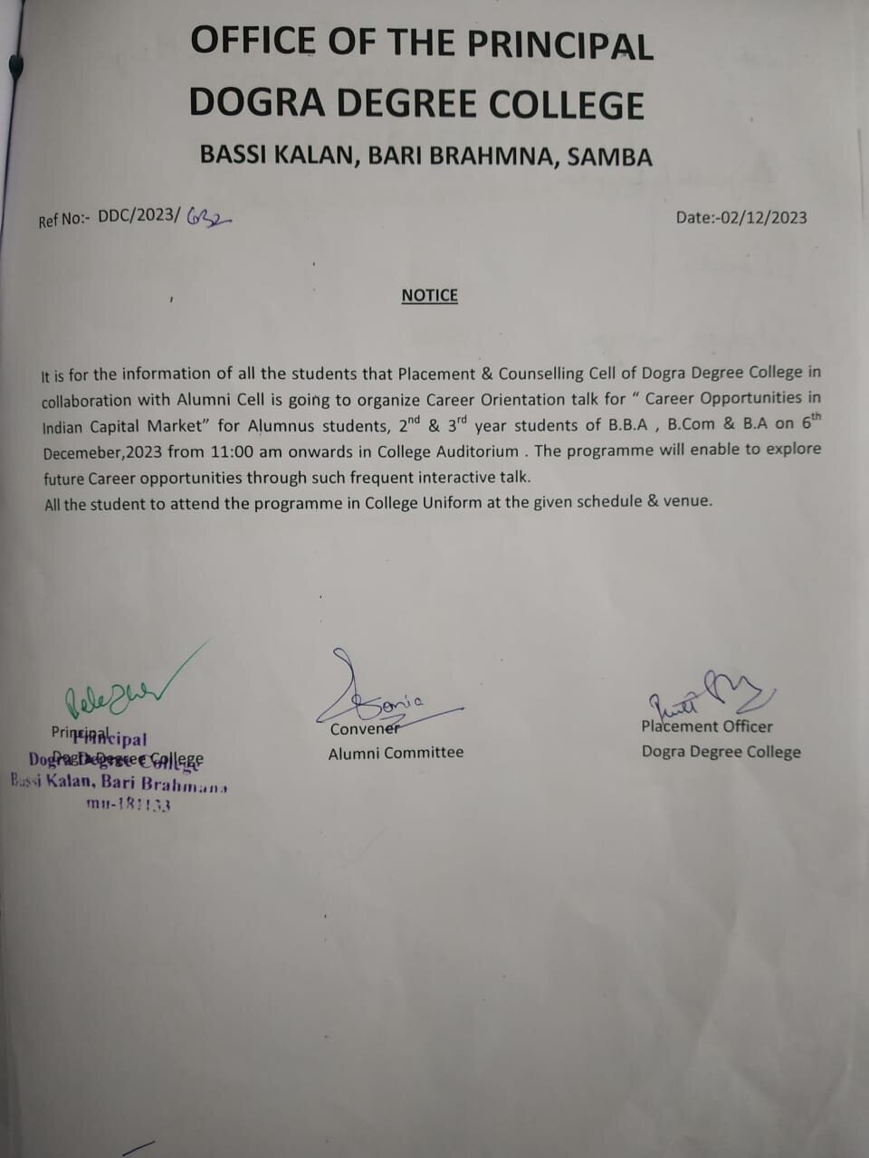 DOGRA DEGREE COLLEGE