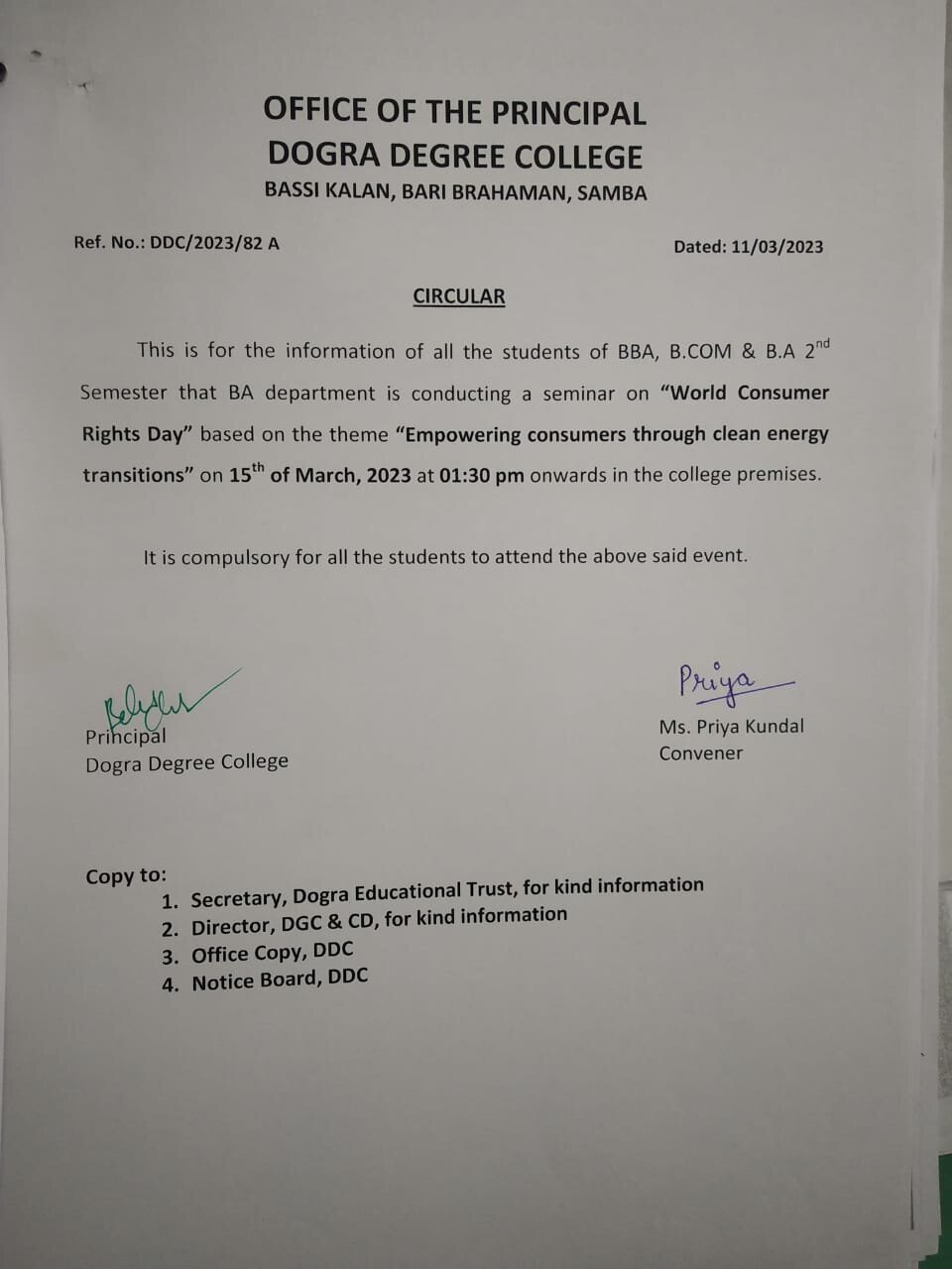 DOGRA DEGREE COLLEGE