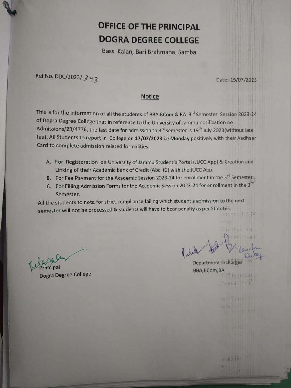 DOGRA DEGREE COLLEGE