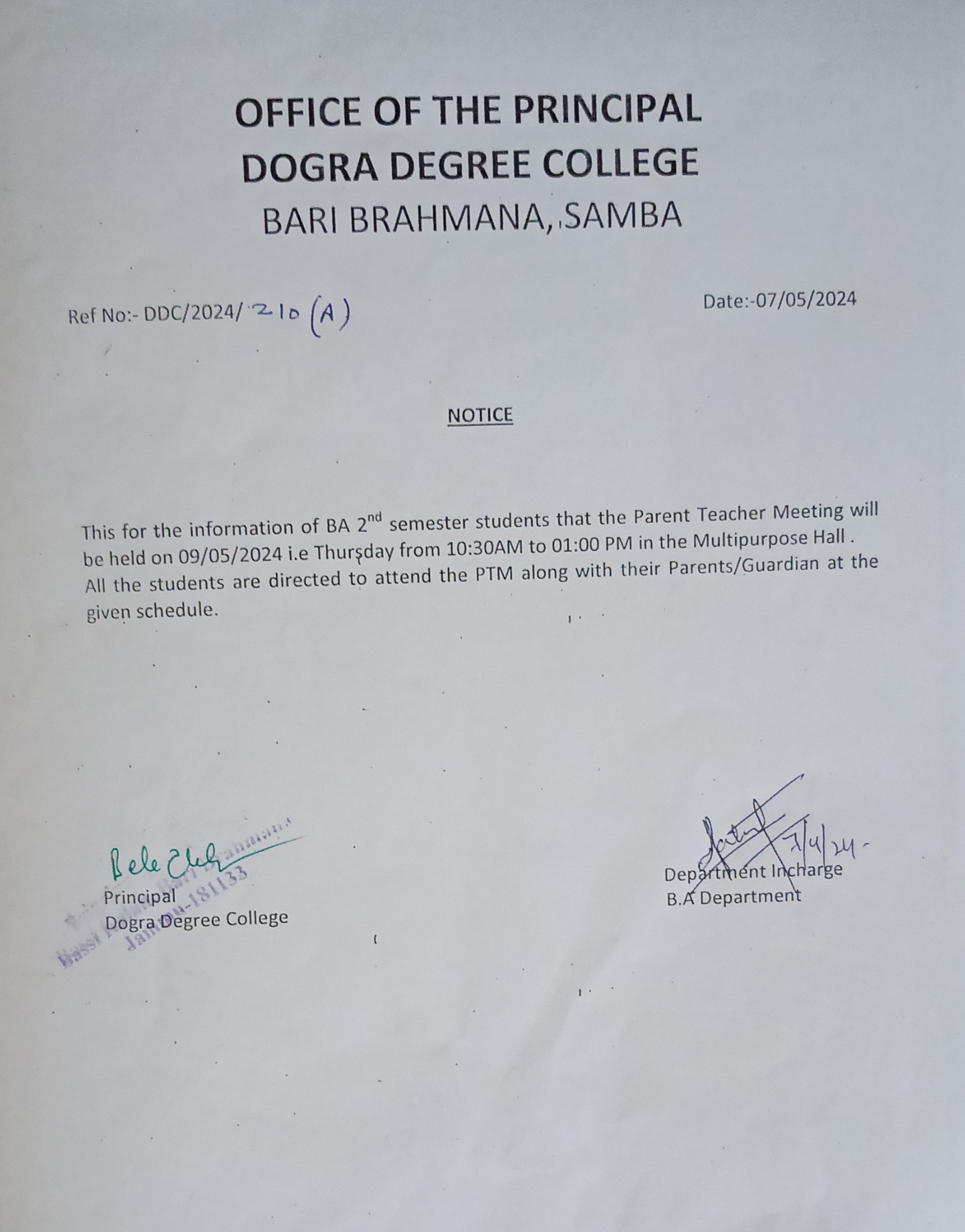 DOGRA DEGREE COLLEGE